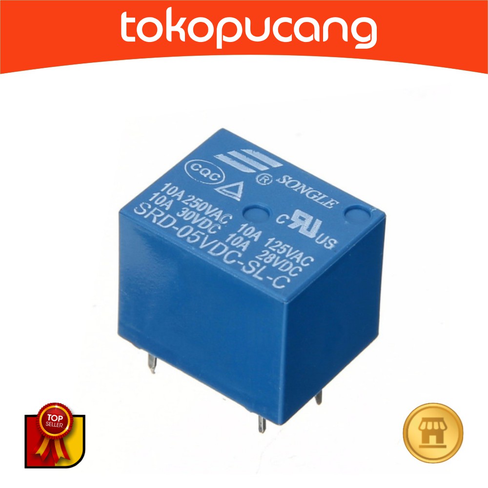 Jual Relay 5V 10A Original Songle SRD-05VDC-SL-C 5pin T73 DC Control Coil | Shopee Indonesia