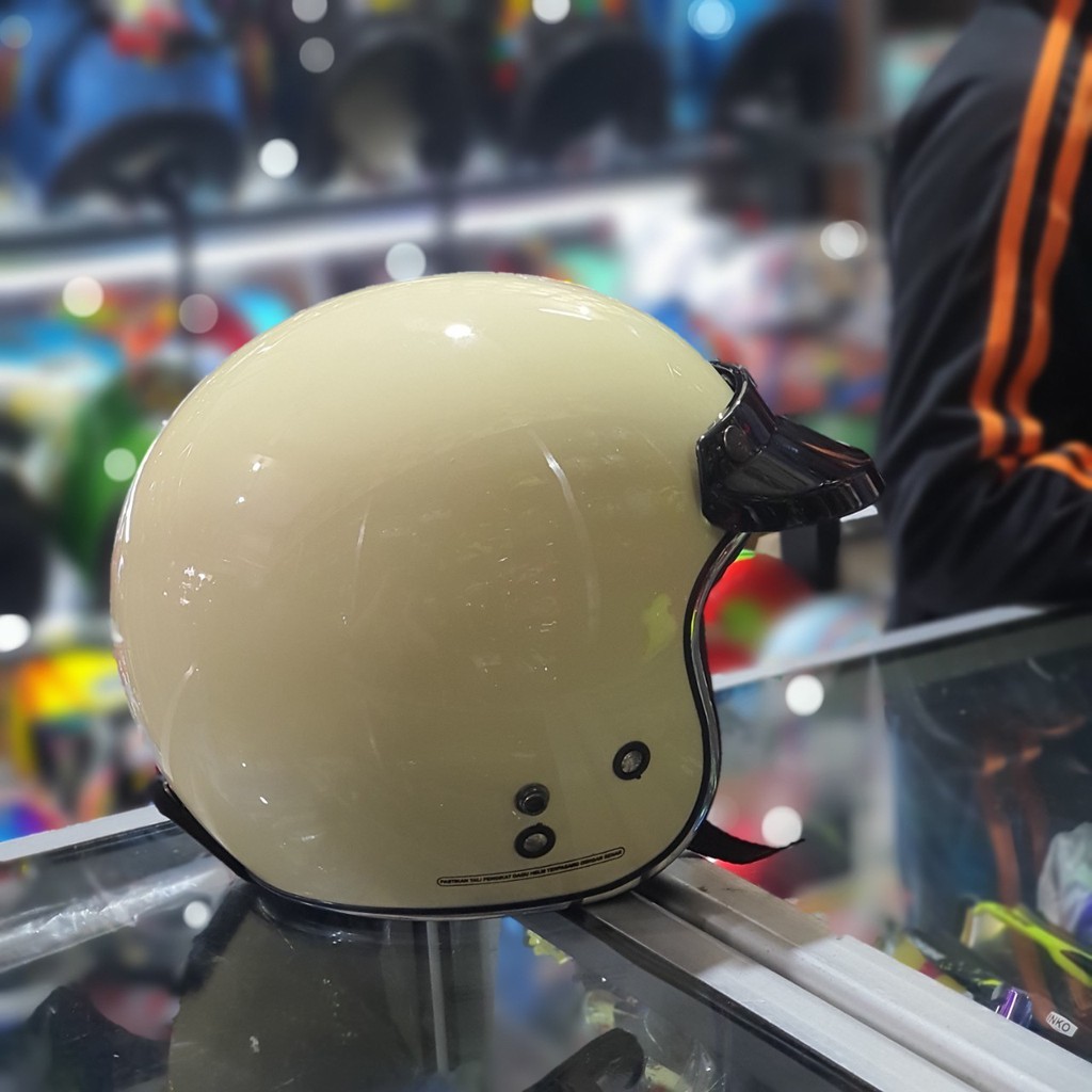 Jual HELM BOGO RETRO LIST CHROME (PET) PREMIUM WARNA TULIS DI NOTE | Shopee Indonesia
