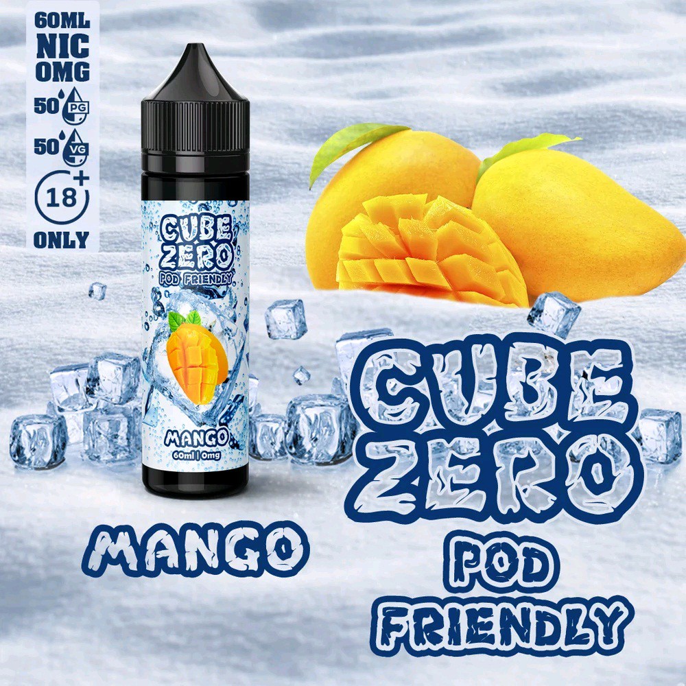 Jual CUBE ZERO Mango - Promo Liquid Vape Murah Nic 0mg POD Friendly Saltnic Salt Nic | Shopee ...
