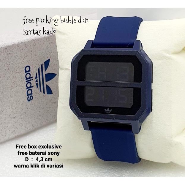 Jual JAM TANGAN PRIA ADIDAS RUBBER DIGITAL BOX SEPERTI FOTO (ADA 4 ...