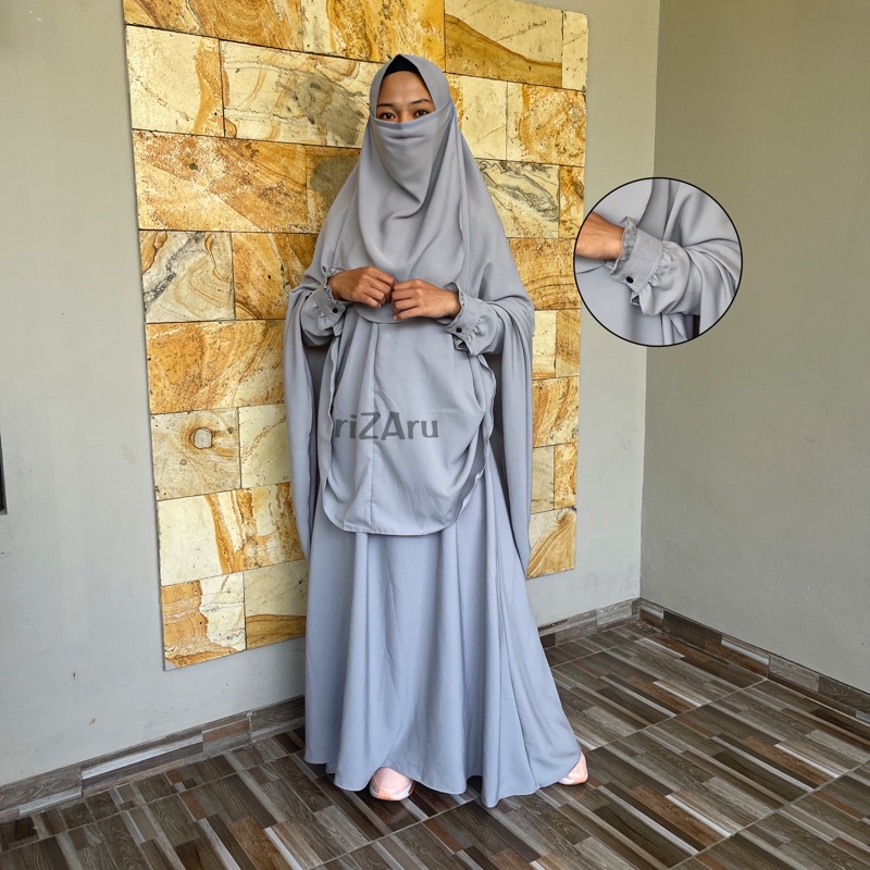 Jual Gamis syari set cadar basic set syari by riZAru Original | Shopee ...