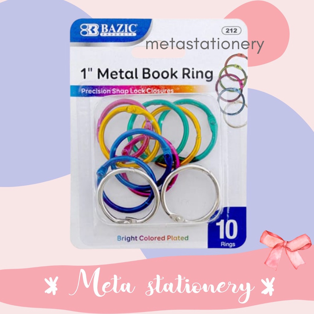Jual Ring Buku / Metal Ring Book Color 1 inch Bazic | Shopee Indonesia