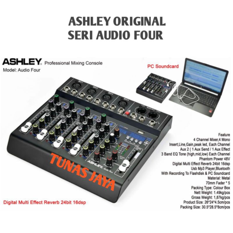 Jual MIXER ASHLEY AUDIO FOUR ASHLEY AUDIOFOUR USB BLUETOOTH SOUNDCARD ...