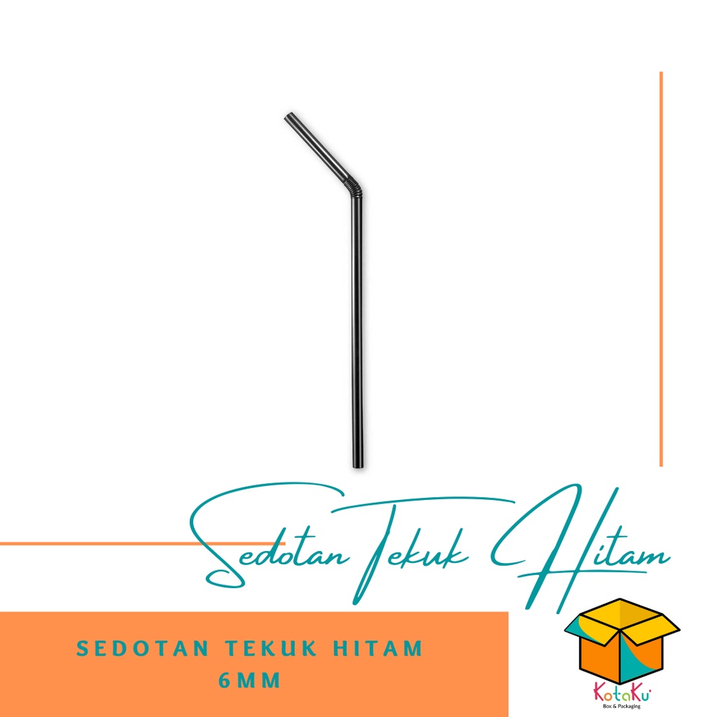 Jual Straw Tekuk Wriping Hitam 6mm(Golden Straw) | Shopee Indonesia