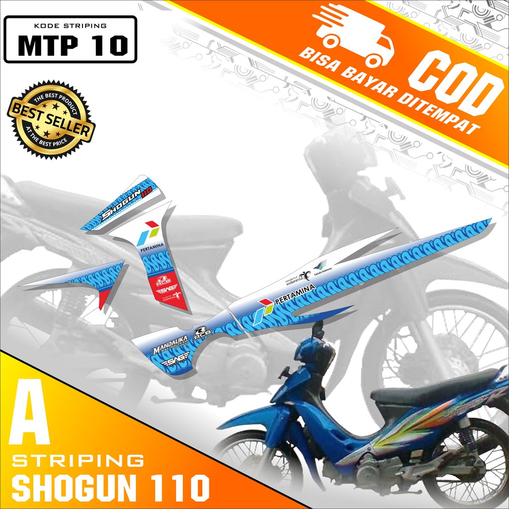 Jual (PROMO) Sticker Striping Suzuki Shogun 110 R Semi Full-Stiker ...