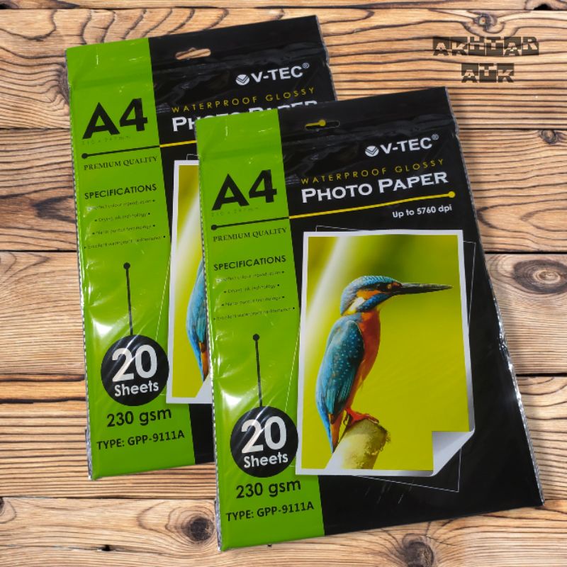 Jual Kertas Foto / kertas Photo / V-tec / Enter / Glossy A4 230 gsm ...