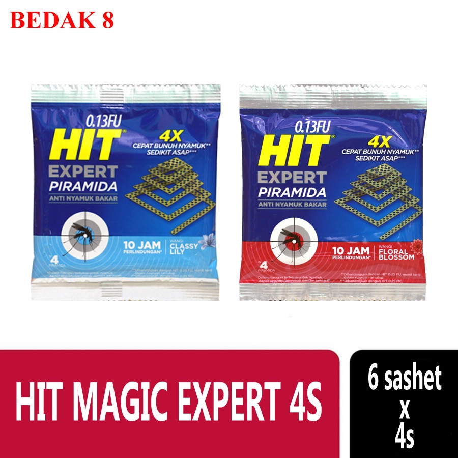 Jual Hit Magic Expert 4s/ Obat Nyamuk Bakar 6 sashet isi 4s | Shopee ...