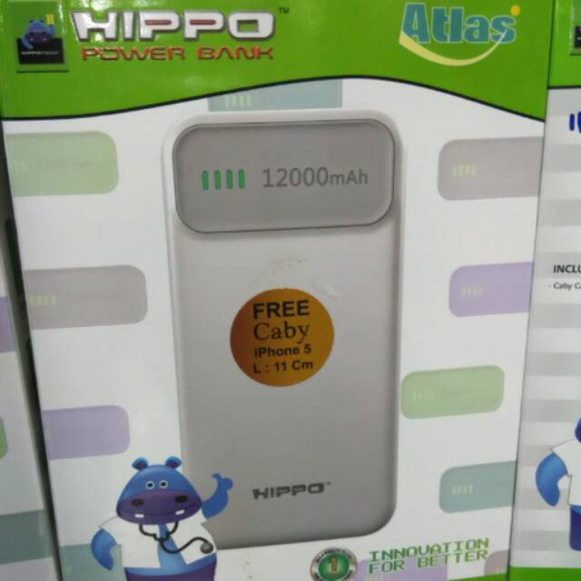 Jual Power hippo atlas original 12000 mah | Shopee Indonesia