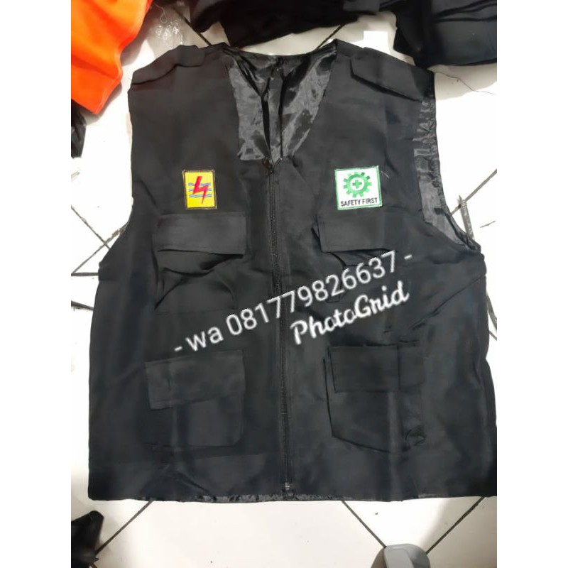 Jual rompi PLN safety hitam | Shopee Indonesia