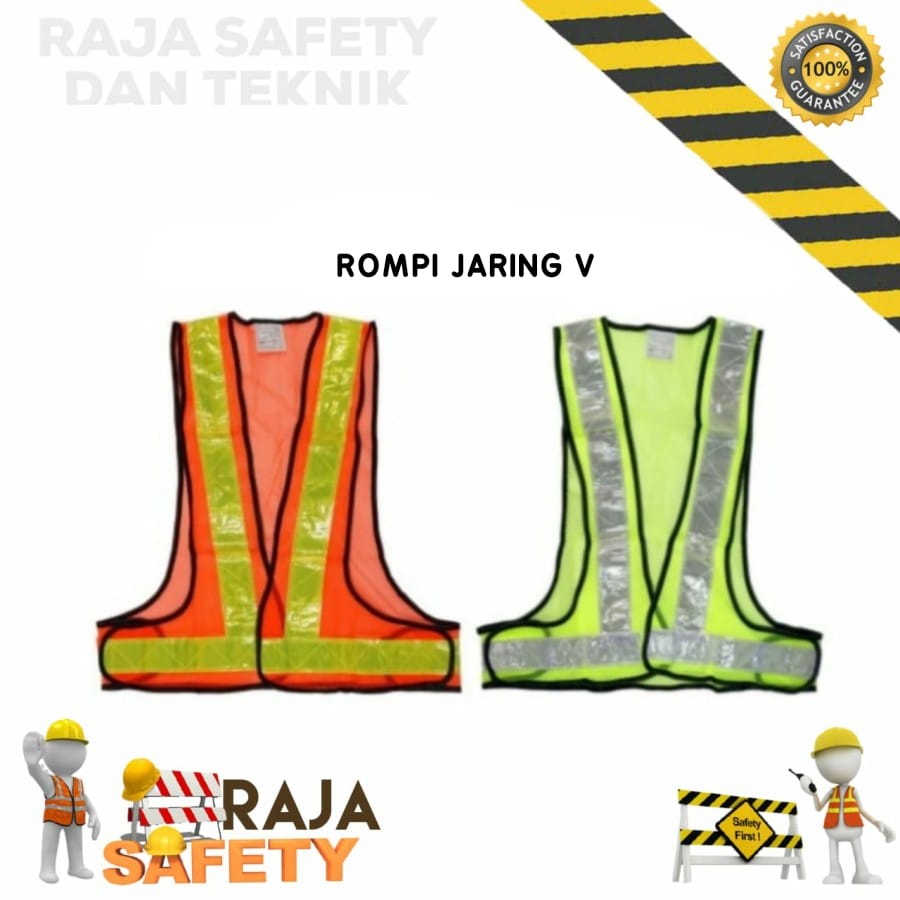 Jual Rompi Safety / Rompi Jaring V / Rompi Kerja | Shopee Indonesia