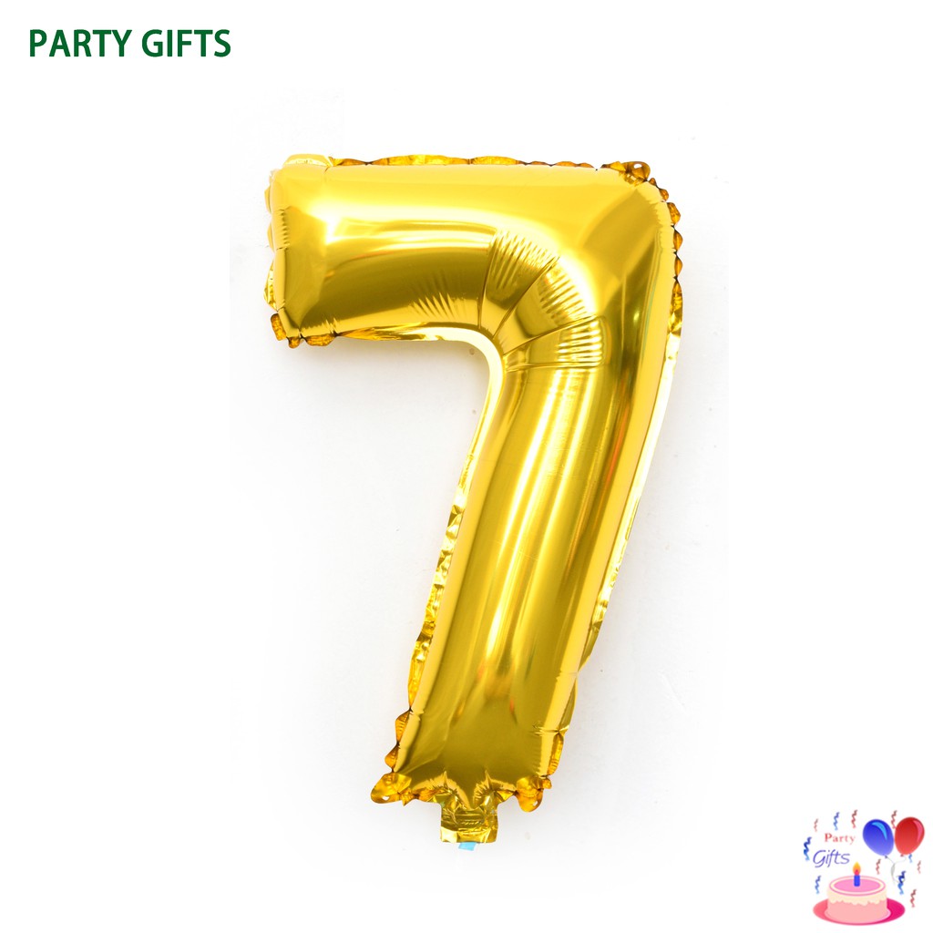 Jual Balon Foil Huruf Gold 16 Inch 40cm A-Z Balon Foil Angka 0-9 Gold ...