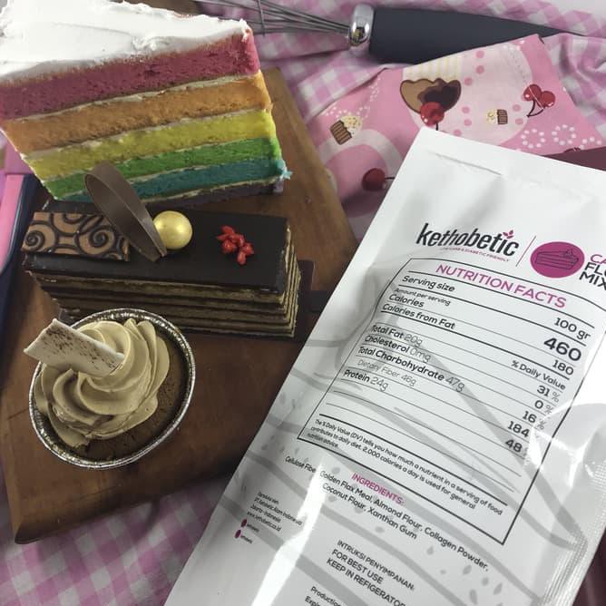 Jual 6B07 KETOBETIC CAKE FLOUR MIX TEPUNG KETO UNTUK CAKE UK 250G VDAZ ...