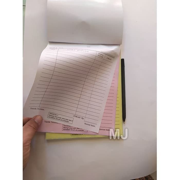 Jual Bon Nota Besar Rangkap 3 / Nota 3 ply ukuran setengah folio / Nota ...