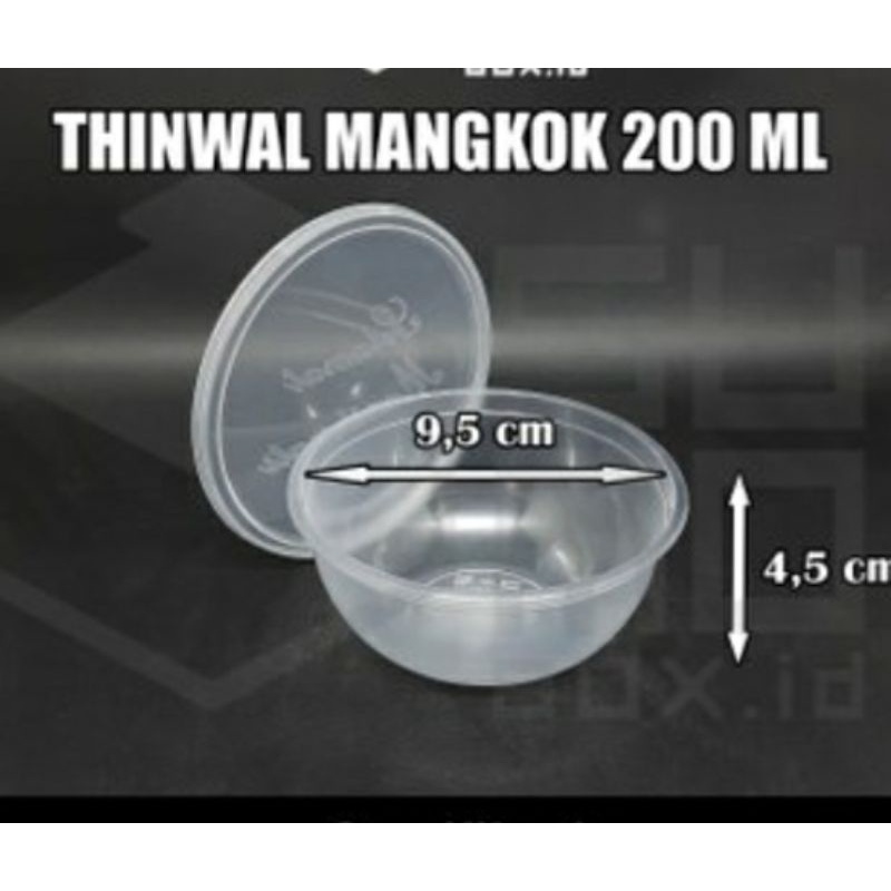 Jual THINWALL FOOD CONTAINER 200 ML / THIN WALL BULAT ISI 25 PCS | Shopee Indonesia