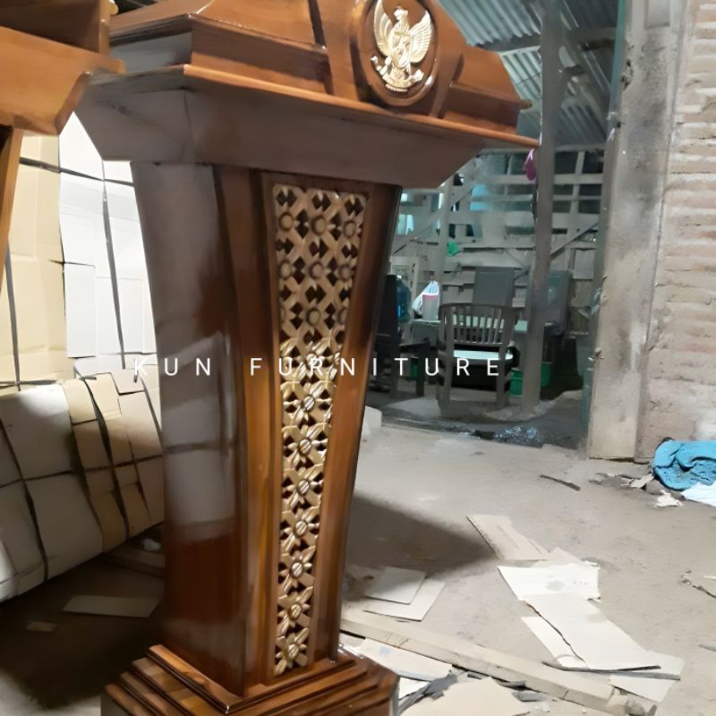 Jual PODIUM JATI UKIR GARUDA PODIUM PIDATO PODIUM PRESIDEN PODIUM ...
