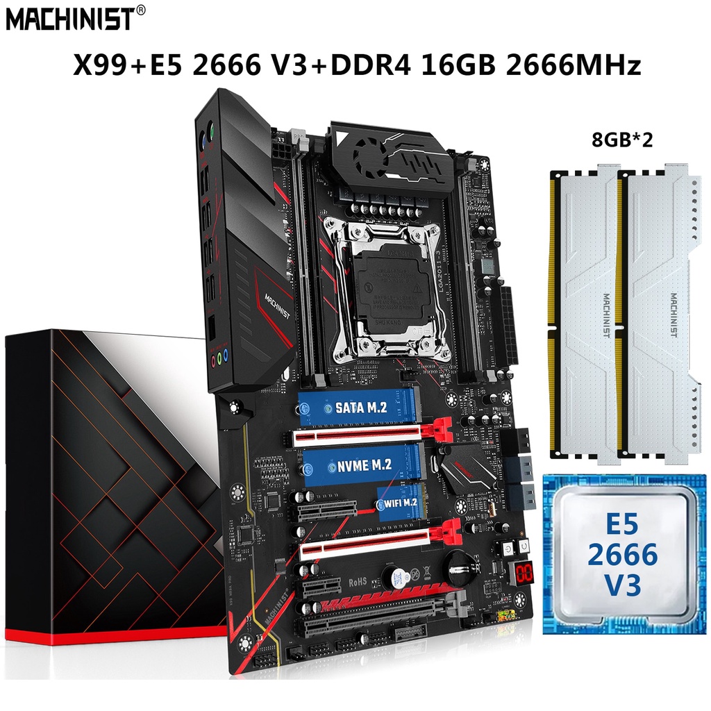 Jual Preorder Machinist X99 Kit Motherboard Lga 2011 3 Set Xeon E5 2666