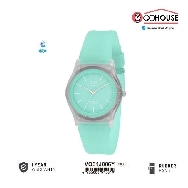 Jual Q&Q QNQ QQ VQ04 VQ04J VQ04J006 VQ04J006Y/007Y/008Y ORIGINAL ANALOG WATCH RUBBER BAND JAM ...