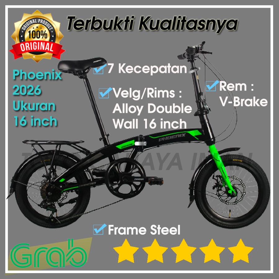 Jual SEPEDA LIPAT PHOENIX 16 INCH sepedah lipat anak dewasa speda lipat ...