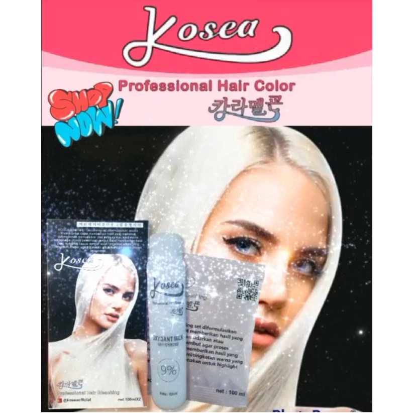 Jual kosea hair bleaching powder/ kosea bleaching bubuk 2x100ml ...