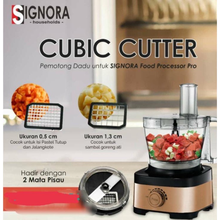 Jual Food Processor Pro Cubic Cutter Signora Paking Kayu Dan Berhadiah ...