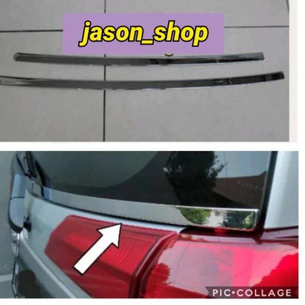Jual lis list kaca belakang calya sigra full chrome sampai ujung kaca ...
