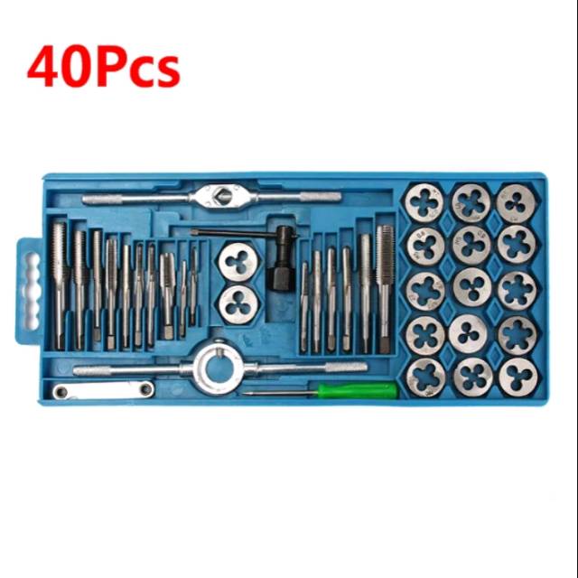Jual hand tap and die 40 pcs ukuran metric alat tap senai baut atau ...