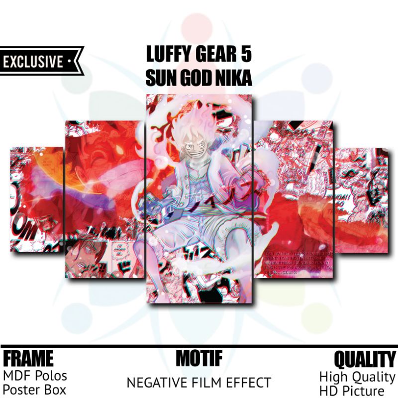 Jual Mokun Custom One Piece Luffy Gear 5 Sun God Nika Hiasan Dinding ...