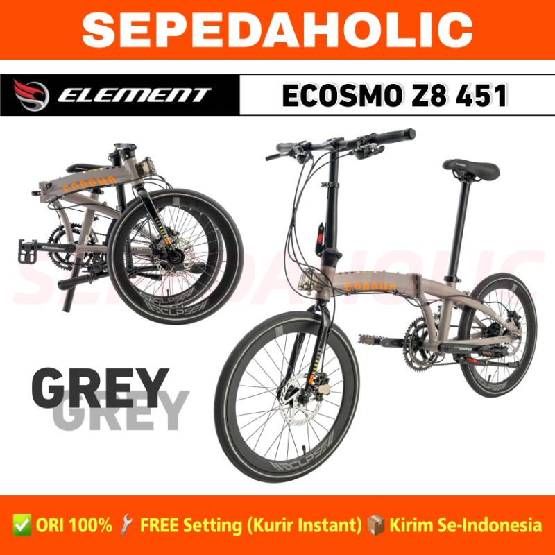 Jual Sepeda Lipat ELEMENT ECOSMO Z8 Ban 451 / 20 / 22 Inch Alloy Rem ...