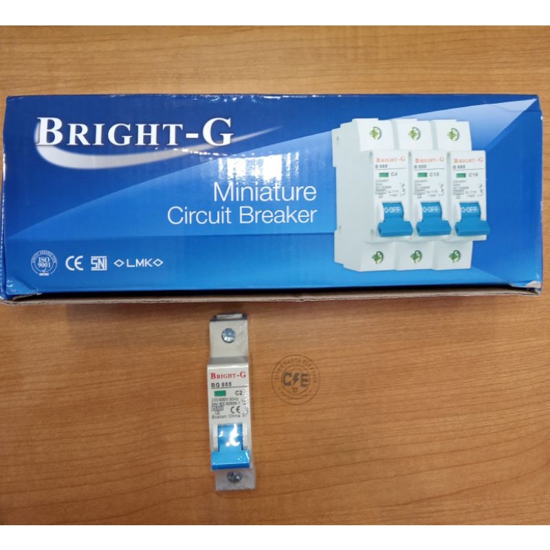 Jual MCB 1P 2Amper Biru BG-888 Bright G | Shopee Indonesia