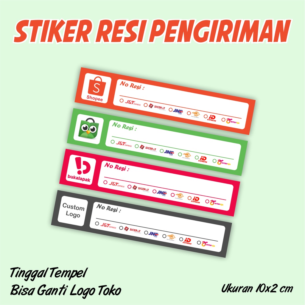 Jual Stiker Resi, Label Resi Stiker, Stiker Pengiriman olshop | Shopee ...