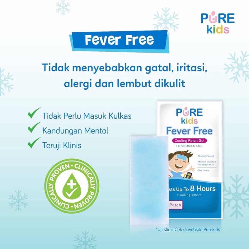 Jual Pure Kids Fever free Plester Kompres Demam Fever Patch | Shopee ...
