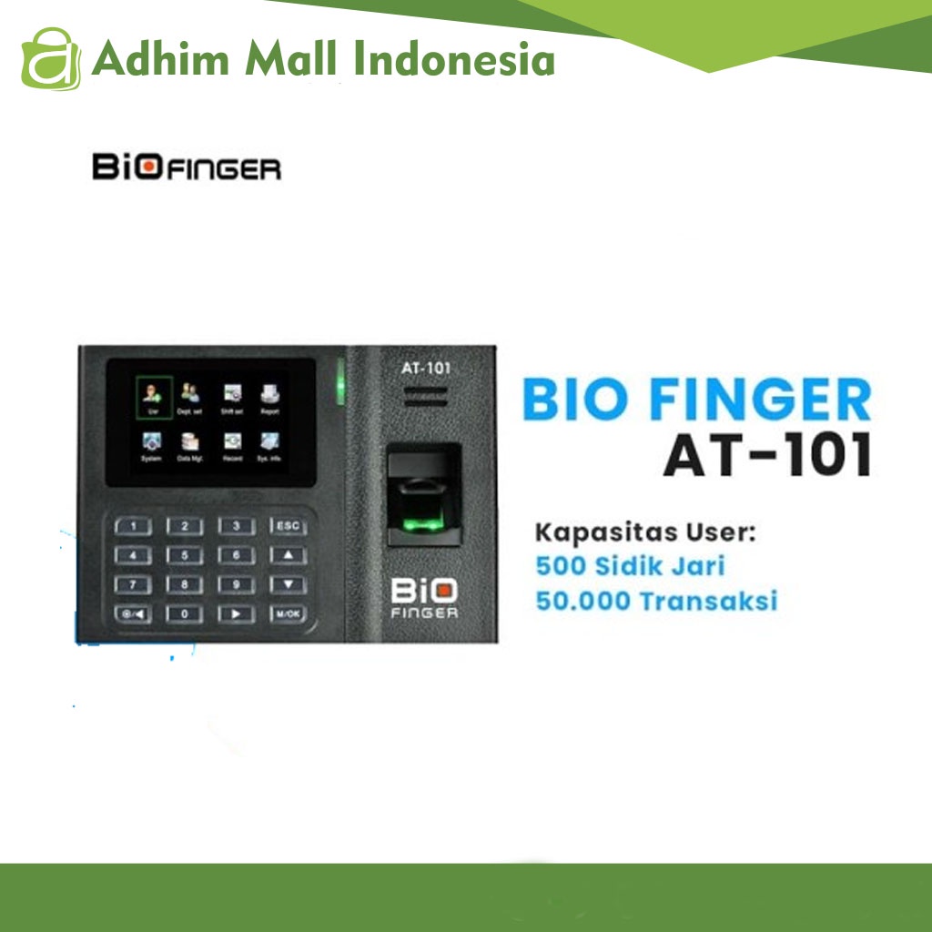 Jual Mesin Absensi Fingerprint Bio Finger AT-101 | Shopee Indonesia