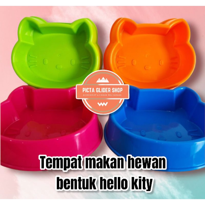 Jual tempat makan kucing anjing dan kelinci bentuk hello kitty pet bowl ...