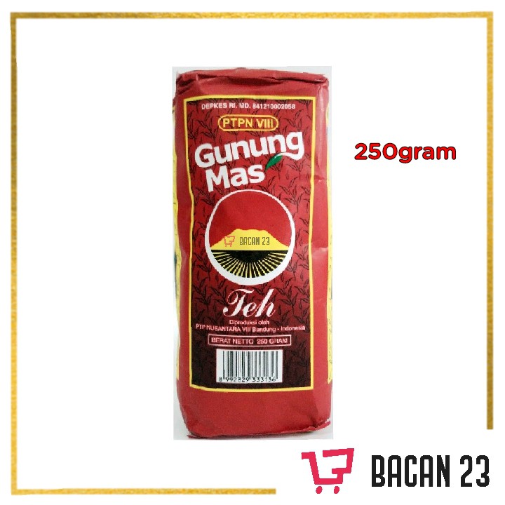 Jual Teh Gunung Mas (250gr) / Teh Seduh / Teh Bubuk / Bacan 23 ...