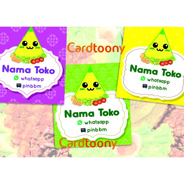 Jual Sticker / stiker label nama produk nasi kuning / tumpeng ...