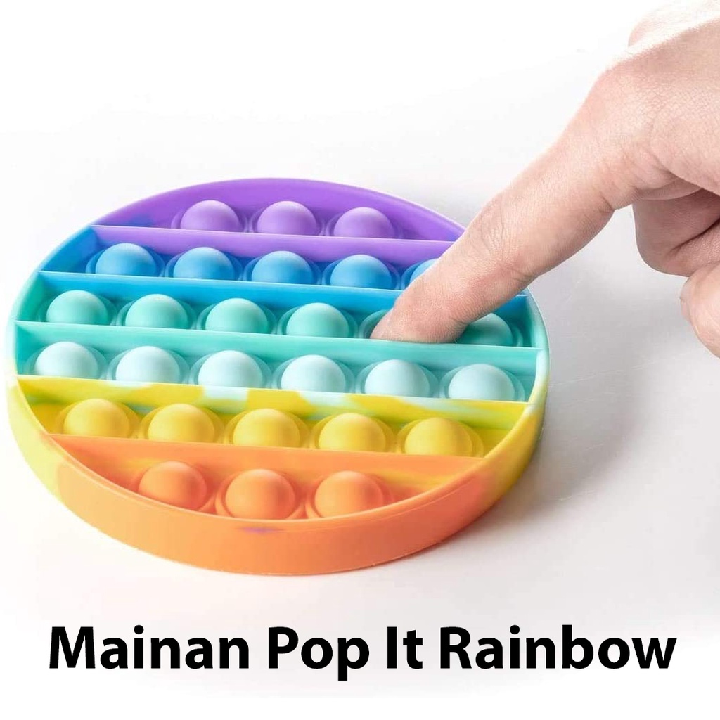 Jual Mainan Pop It Rainbow Shape Fidget Push Pop It Bentuk Random Tik ...