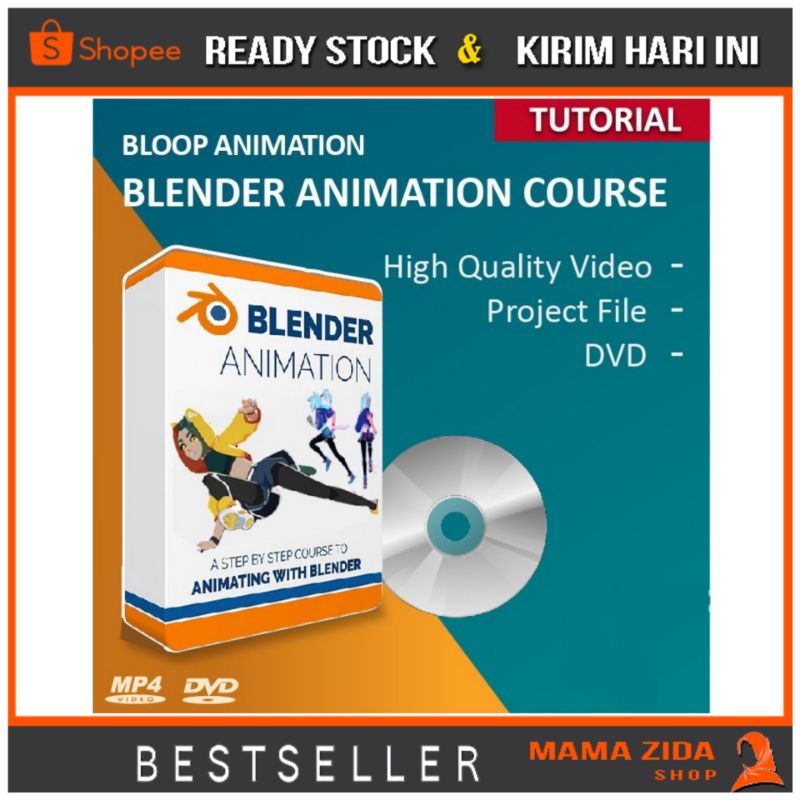 Jual BLOOP ANIMATION – BLENDER ANIMATION COURSE | DVD TUTORIAL BELAJAR ANIMASI 3D BLENDER ...