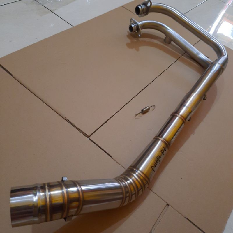 Jual Leher header pipa knalpot ninja 250 Karbu FI R25 CBR250RR | Shopee ...