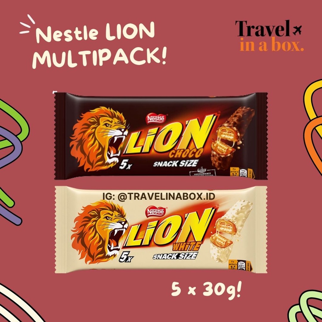 Jual Nestle Lion Multipack (5 Pack x 30g) Chocolate Bar (Snack Import ...