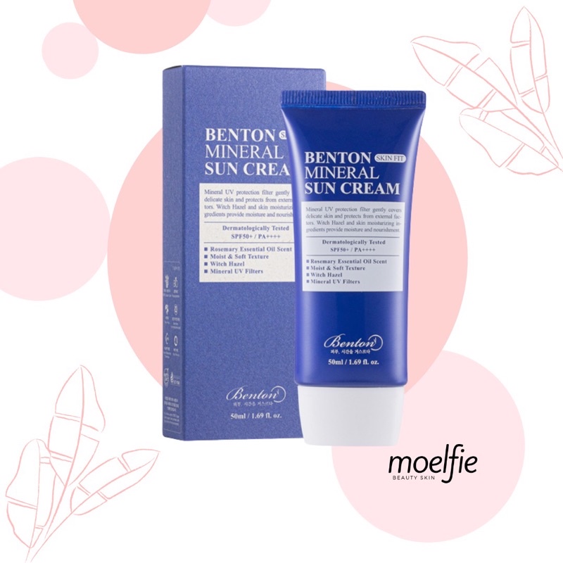 Jual [MINI / FULL SIZE] BENTON SKIN FIT MINERAL SUN CREAM SPF50+ / PA ...