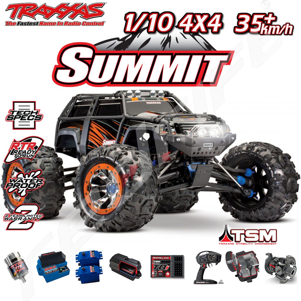 Jual RC Car Traxxas Summit Scale 1/10 RTR w/TQi wireless bluetooth ...