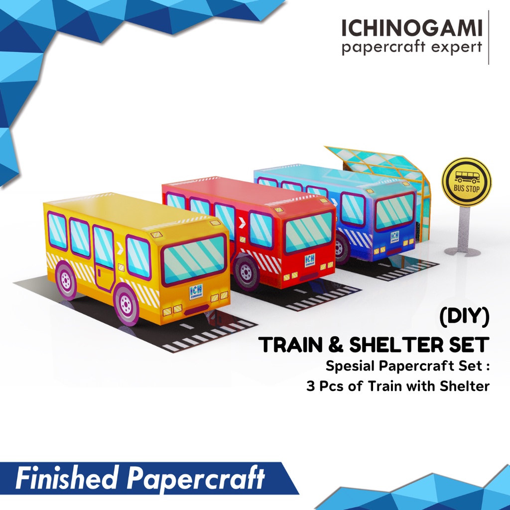 Jual Ichinogami Train & Station Papercraft Set of 3 pcs/pack | Shopee ...