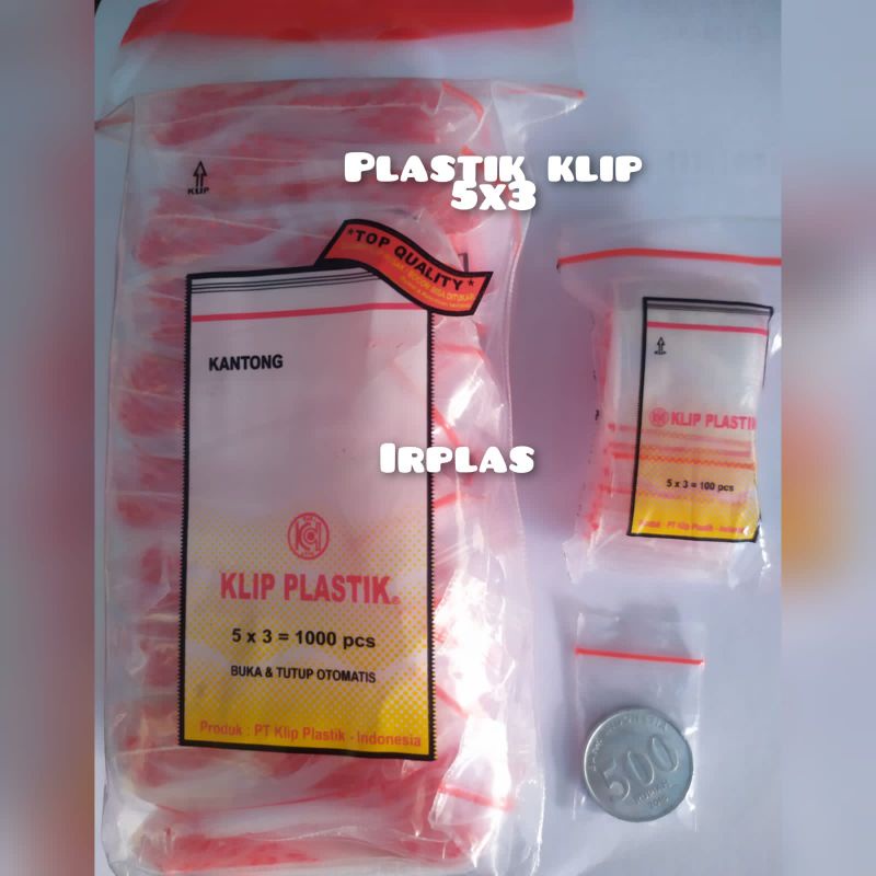 Jual PLASTIK KLIP 5x3 ISI 1000 LEMBAR | Shopee Indonesia