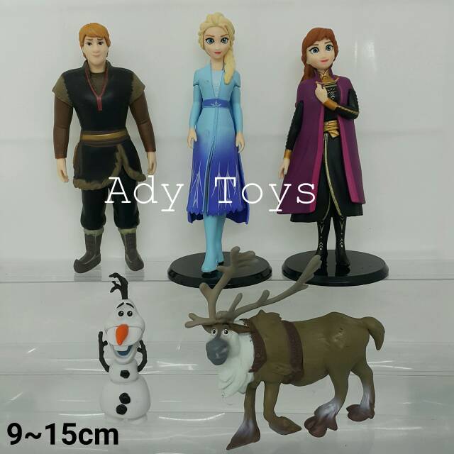 Jual 5PCS/SET FROZEN 2 ANNA OLAF KRISTOFF SVEN ELSA FIGURE 9~15CM ...