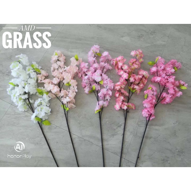 Jual Daun Tangkai Bunga Sakura,matahari,mawar,ekorbia murah | Shopee ...