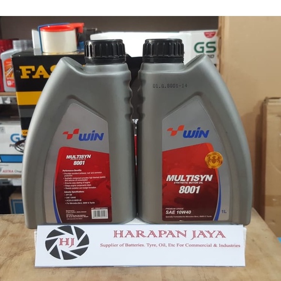 Jual OLI MOBIL BENSIN MULTISYN 8001 10W40 @1L (WIN) | Shopee Indonesia