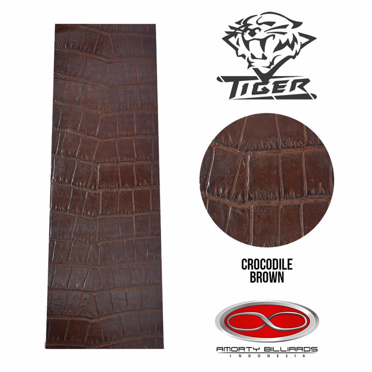 Jual Tiger Crocodile Embossed Leather Wrap Brown | Shopee Indonesia