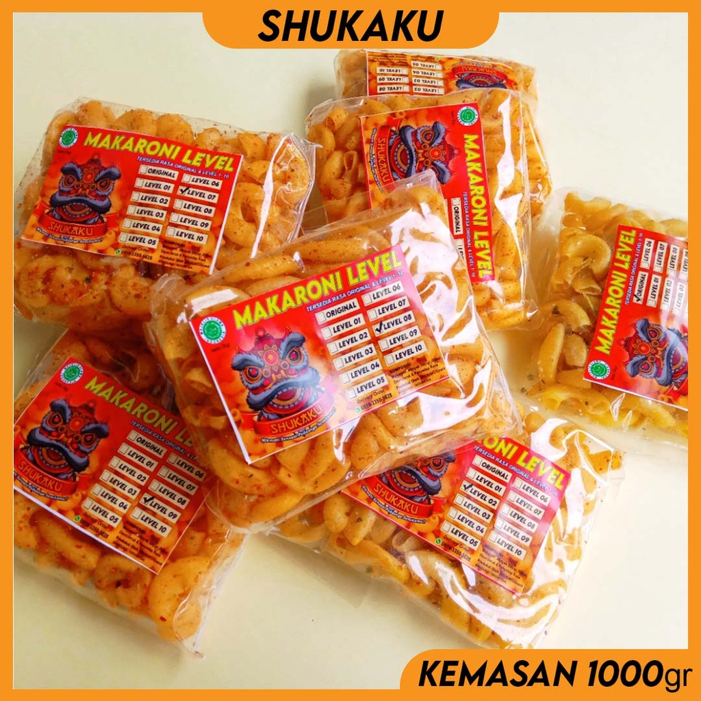 Jual SHUKAKU Makaroni Level Rasa Original Kemasan 1kg isi 24pcs ...