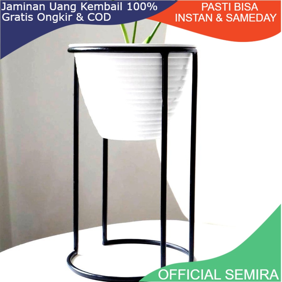 Jual pot bunga besi/standing pot belah bunga diameter 15cm TINGGI 20cm ...