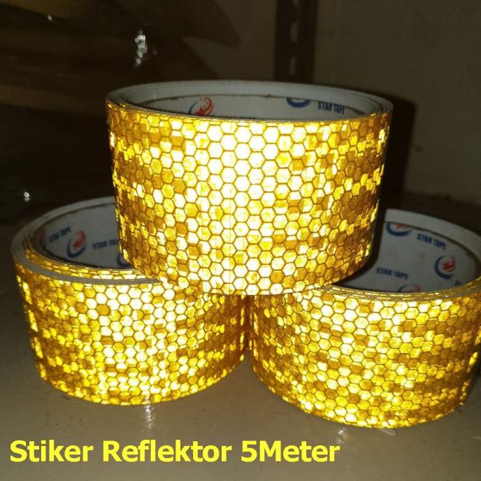 Jual Stiker Reflektor Kir Mobil Truk Refelctive Sticker Truck Kuning 5M ...